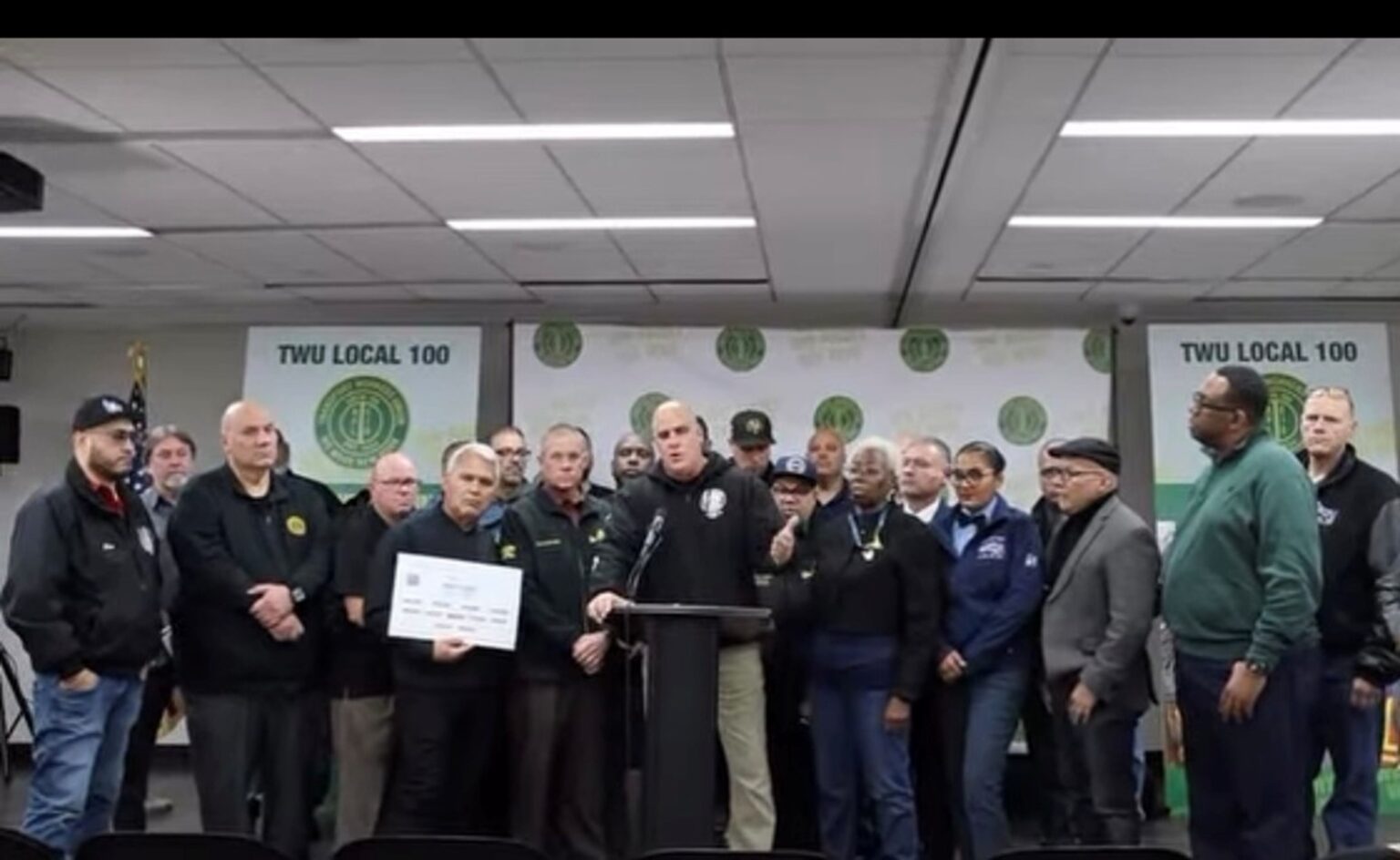 Transit Unions Join Together at Local 100 Headquarters to bring ...